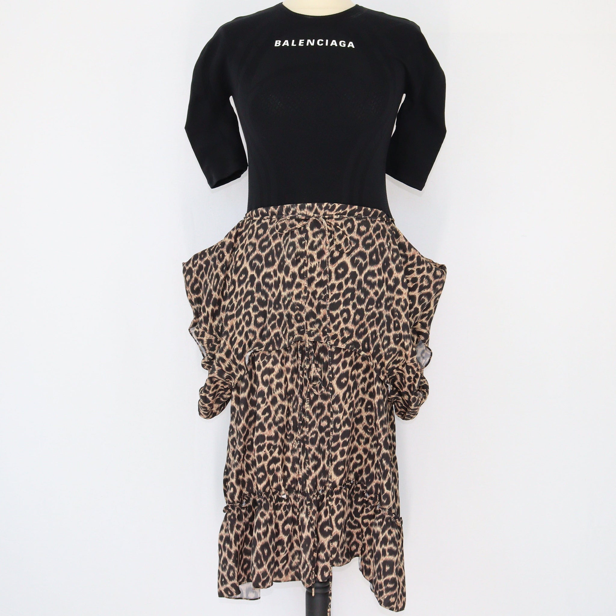 Black Leopard Print Spring Summer 2018 Dress